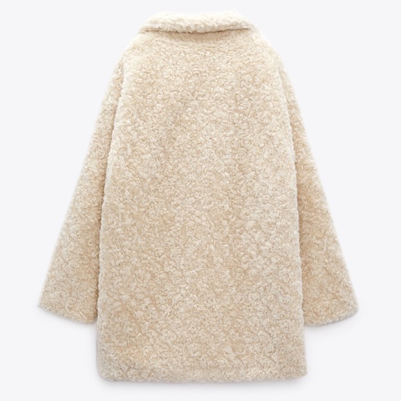 Zara | Jackets & Coats | Zara Faux Fur Coat Ecru Color | Poshmark